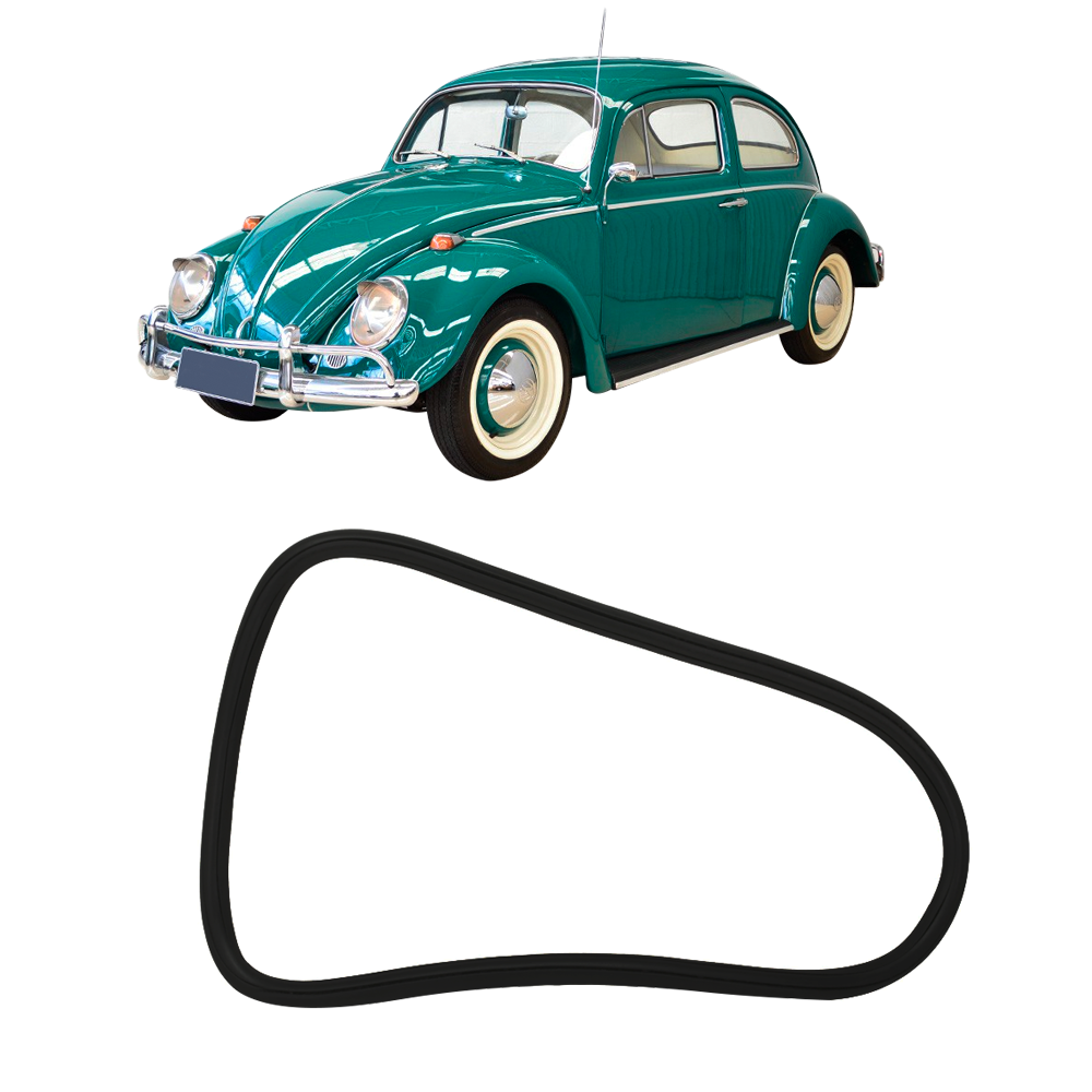 Fixed Rear Side Window Rubber Seal with Fitting for Chrome Trim VW Bee